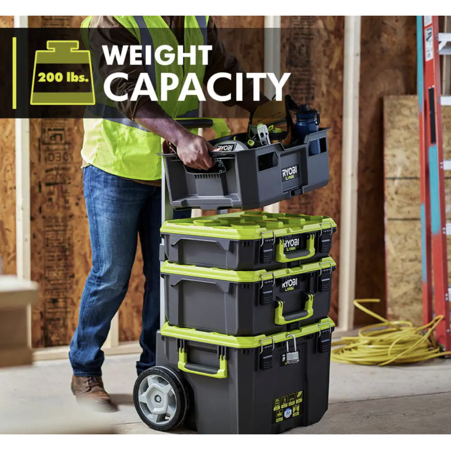 Ryobi LINK Rolling Tool Box with Medium Tool Box, Standard Tool Box ... Ryobi LINK Rolling Tool Box with Medium Tool Box, Standard Tool Box ...